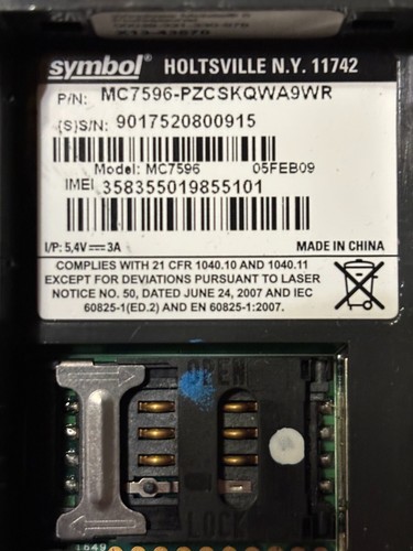 (LOT OF 40) MOTOROLA MC7596 WM6.5 ID Numeric Barcode Scanner GSM (# ...