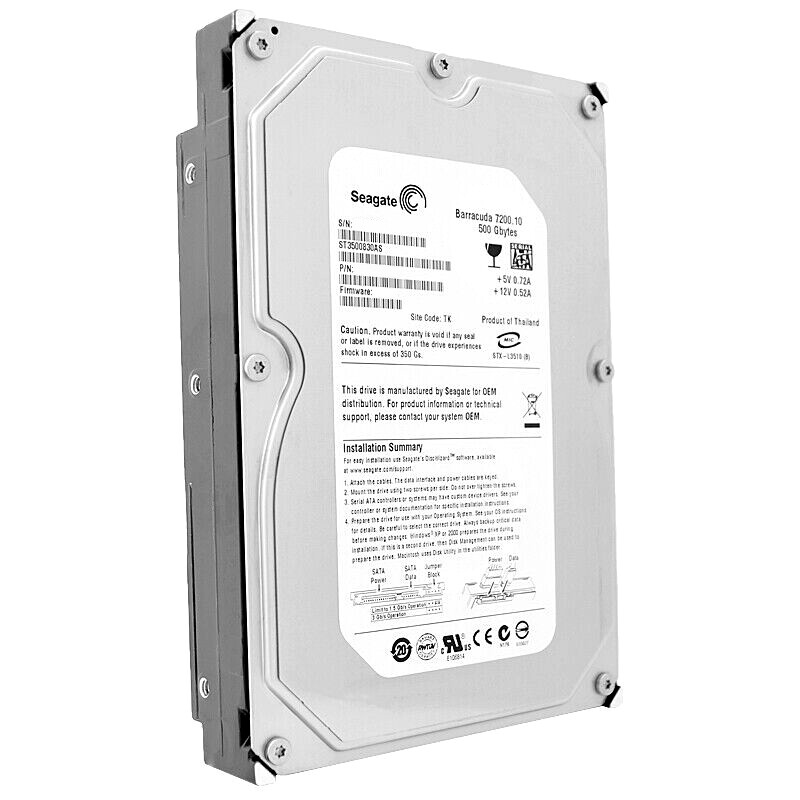 Seagate Barracuda 7200.10 500 GB,Internal,7200 RPM,3.5" (ST3500830AS ...