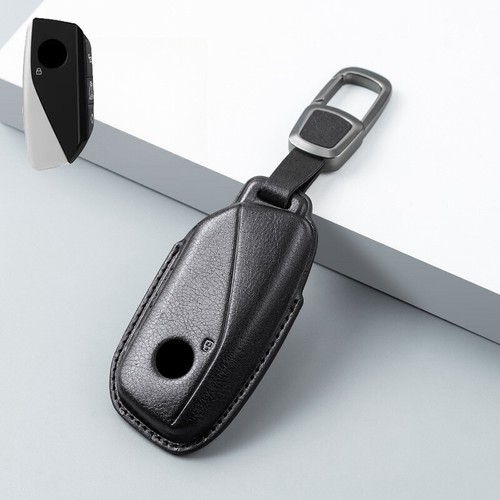 Genuine Leather Car Key Fob Case Cover Bag For BMW 7 Series XM IX I7 X7 ...