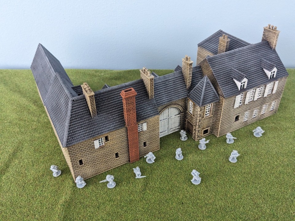 FULLY PAINTED 15mm scale WW2 Brecourt Manor House Normandy D Day | eBay UK