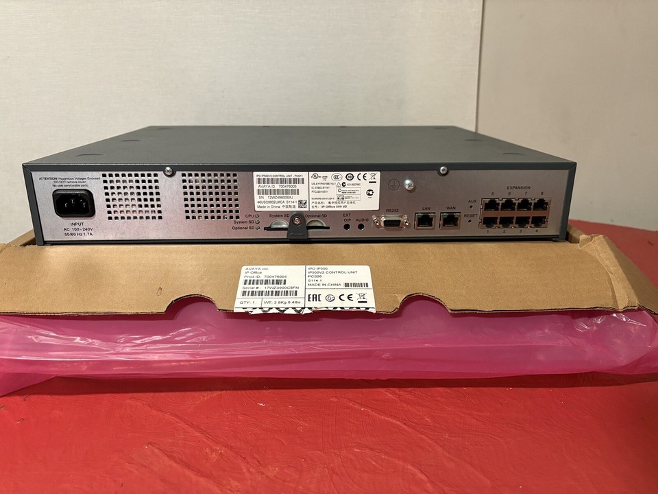 Avaya Office IP500V2 Control Unit 700476005 w/ 700431778 Module SD Card ...