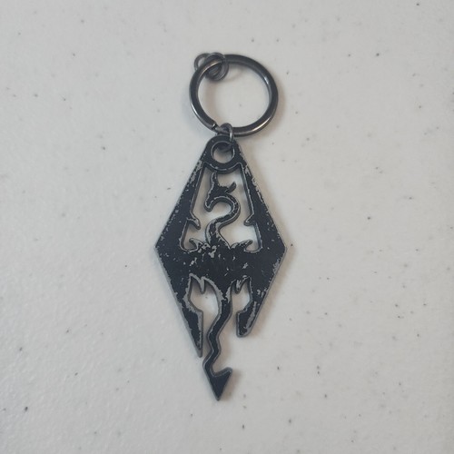 Skyrim Dragon Logo Keychain Bioworld Officially Licensed Bethesda ...
