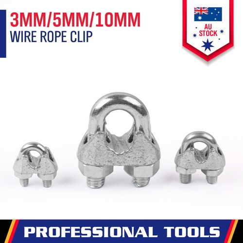 3 Sizes Steel Wire Rope Clip Tie Grip Hard Steel Cable Clamp Fastener ...