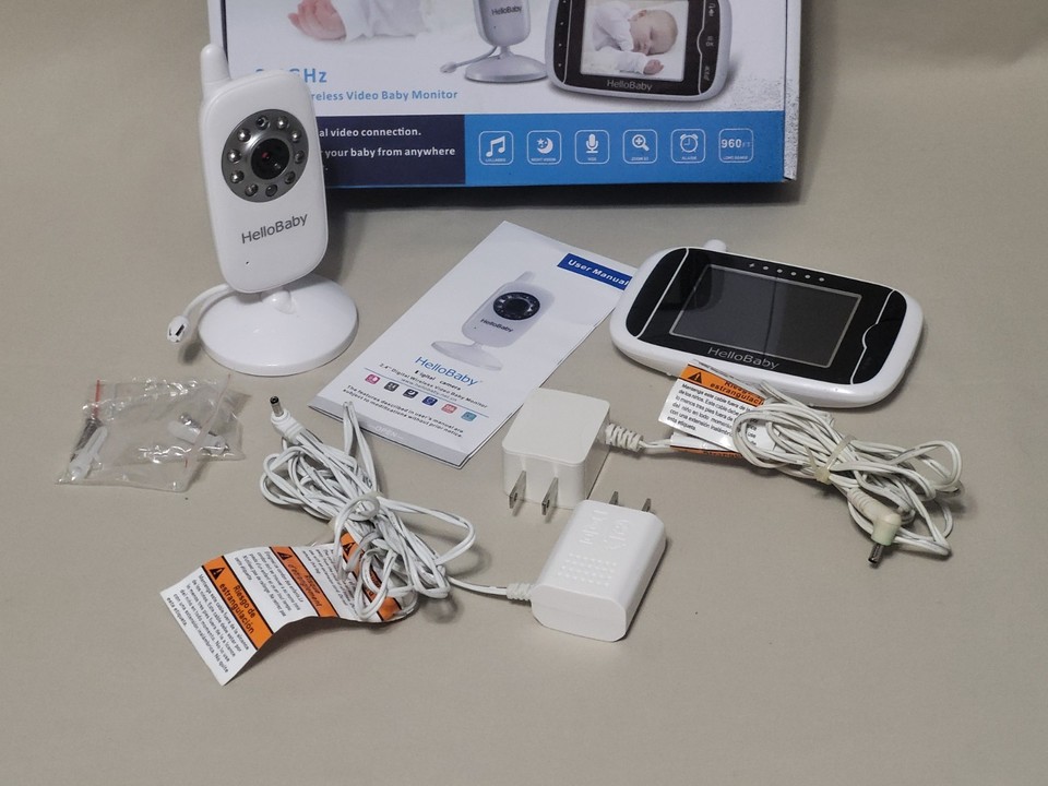 Hello Baby HB32 Monitor + Camera + Power Cords Works - w/ Cords, Manual ...