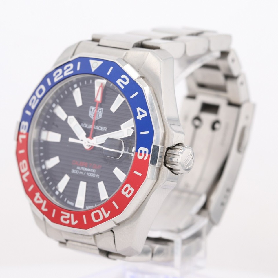 Tag Heuer Aquaracer Black Dial Automatic Pepsi Bezel Stainless Steel ...