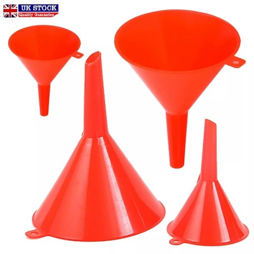 4pc Funnel Set Plastic Pouring Funnels Kitchen Petrol Fuel NEW | eBay UK