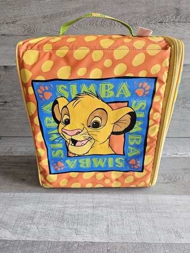 Vtg 90s Disney Lion King Simba Lunch Box Cooler Bag Bottle Tote Wiz Too ...