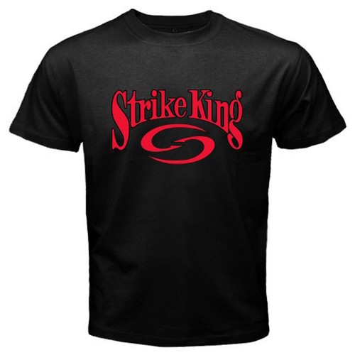 New Strike King Fishing Logo Men's Black T-Shirt Size S-5XL | eBay