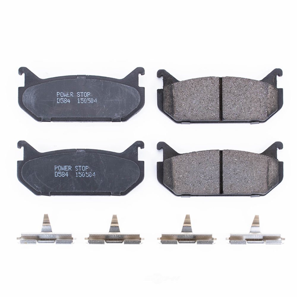 Disc Brake Pad Set-Rear Z17 Low-Dust Ceramic Brake Pads with Hardware ...