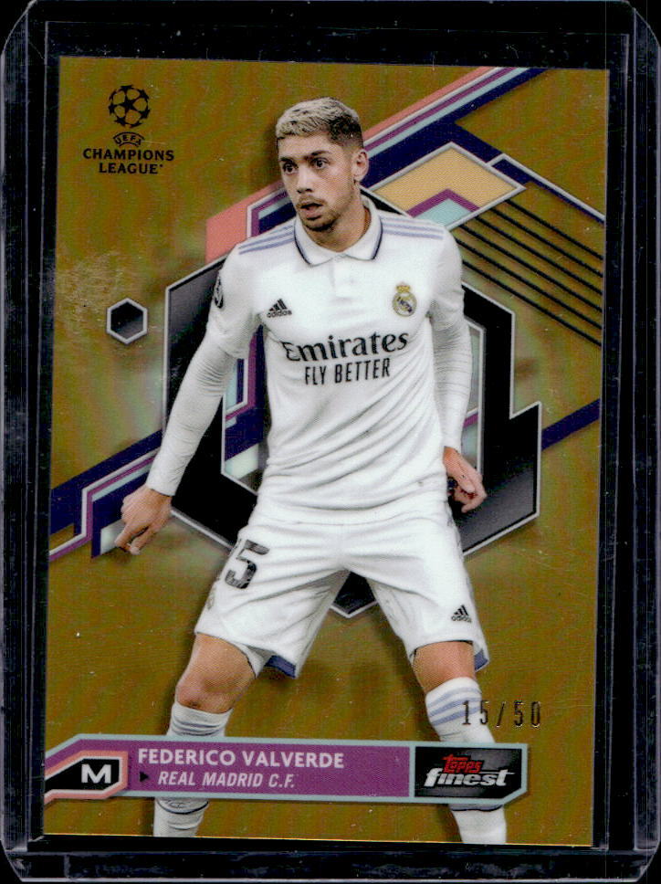 2022 Topps Finest UEFA Federico Valverde Gold Refractor #/50 #106 | eBay