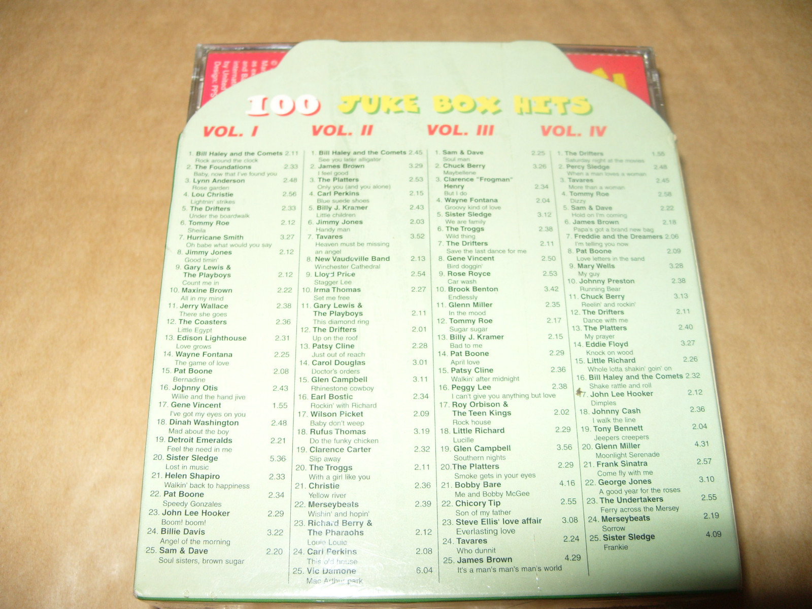 Juke Box Hits 100 Juke Box Hits Various - 4 cd Box Set 1998 New And ...