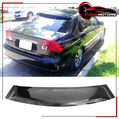 Fits 01-05 Honda Civic EM2 4Door Sedan Rear Roof Spoiler Wing Sun Rain ...
