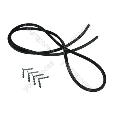 Universal 4 Sided Cooker Oven Rubber Door Seal & Clips Plus ...