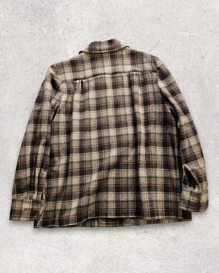 Vintage 1950s Pendleton 49er Jacket Grey Plaid Wool Made In USA Women's L | eBay