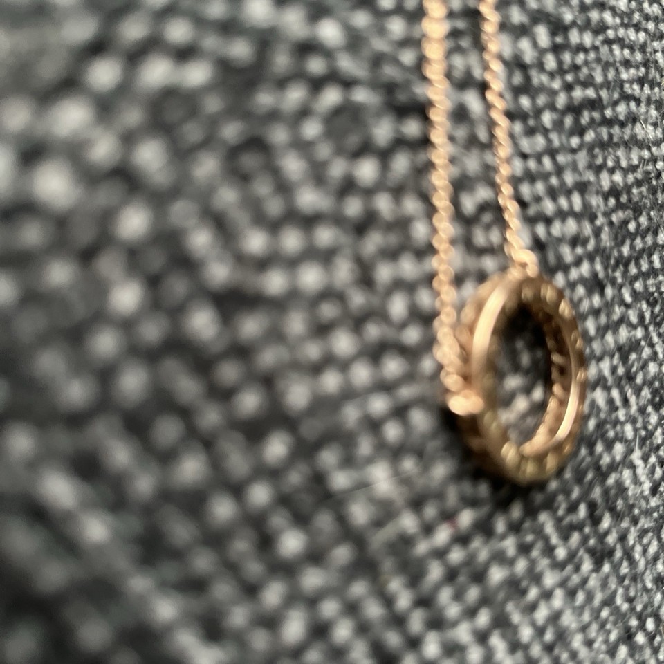 Authentic Pandora Rose Gold Circle of Sparkle O Halo Necklace ~580515CZ ...