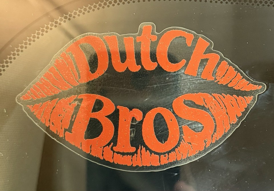 Dutch Bros Window Sticker "Kiss from Dutch" Dutch Lips have never been ...