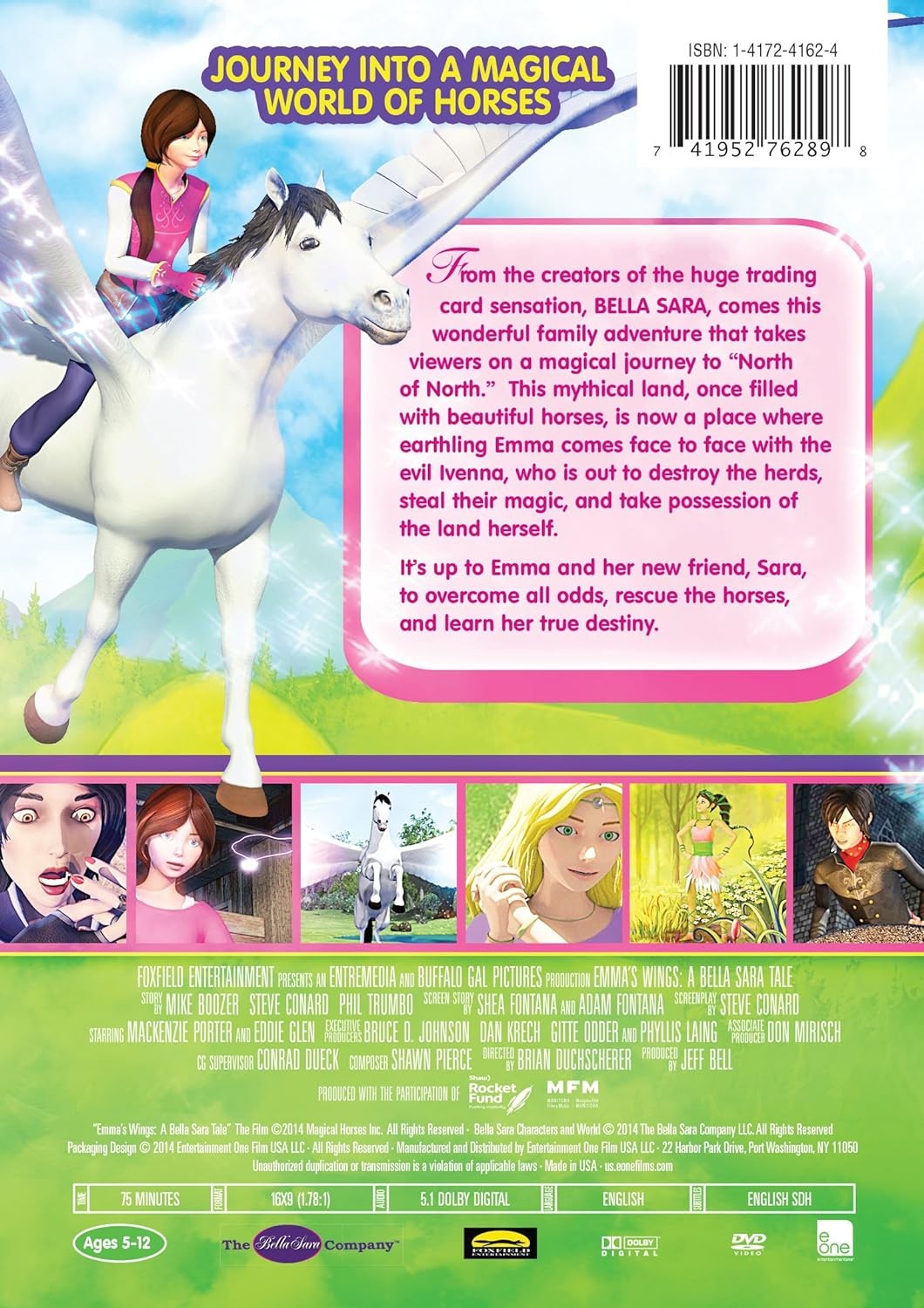 Bella Sara: Emma’s Wings (DVD) Mackenzie Porter Emily Hurson Dawn Ford ...