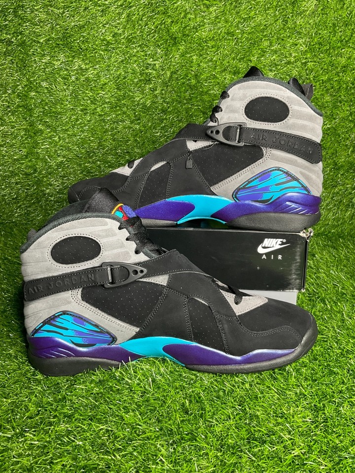 Nike Air Jordan 8 Retro Black Aqua 2025 305381-006 Size 13 Men Sneaker ...