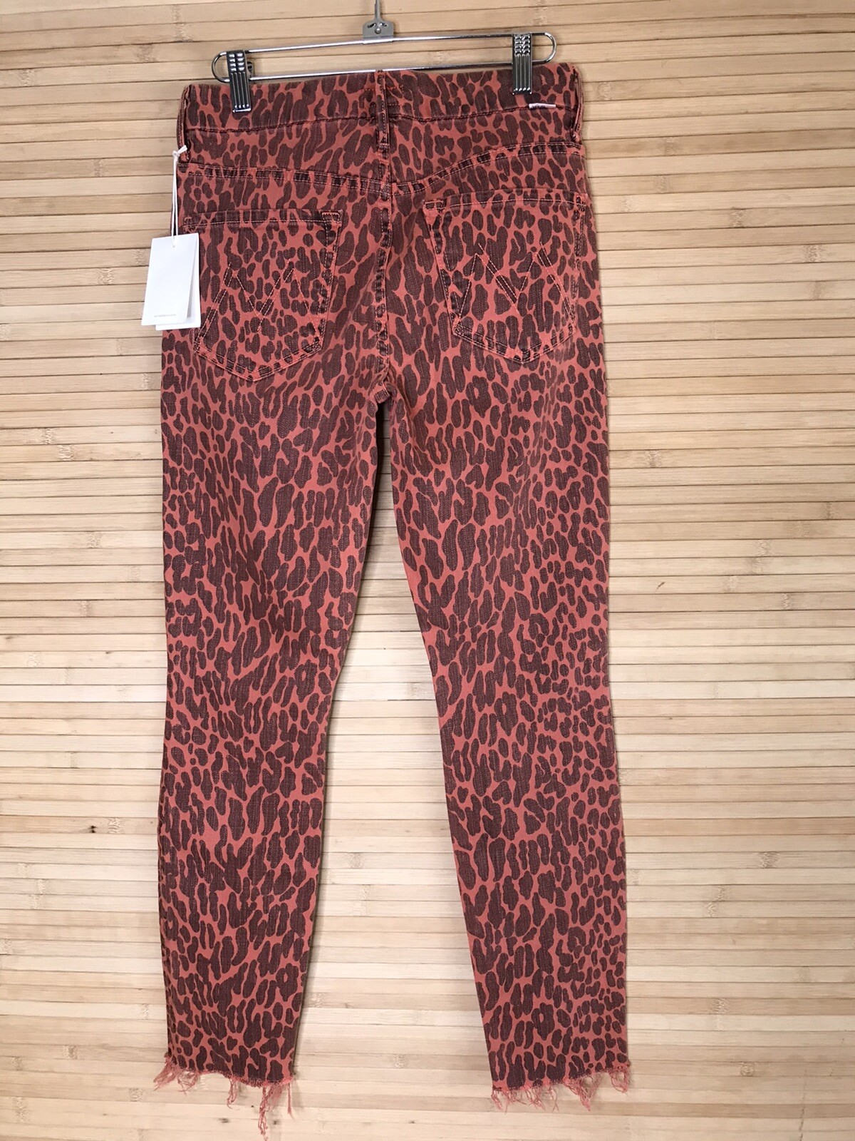 NWT Mother High Waisted The Looker Ankle Fray Animal Attraction Print ...