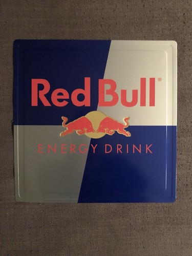 Large Red Bull Metal Sign 10x10” Advertising Display | eBay