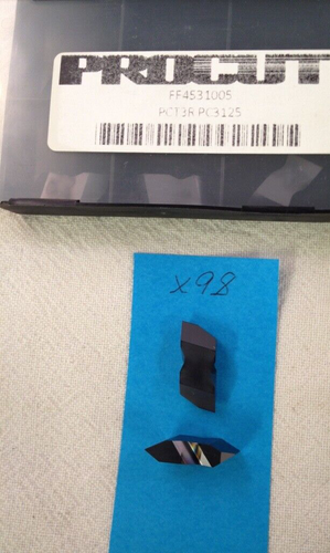 5 NEW PROCUT NT-3R TOP NOTCH THREADING CARBIDE INSERTS GRADE: PC3125 ...