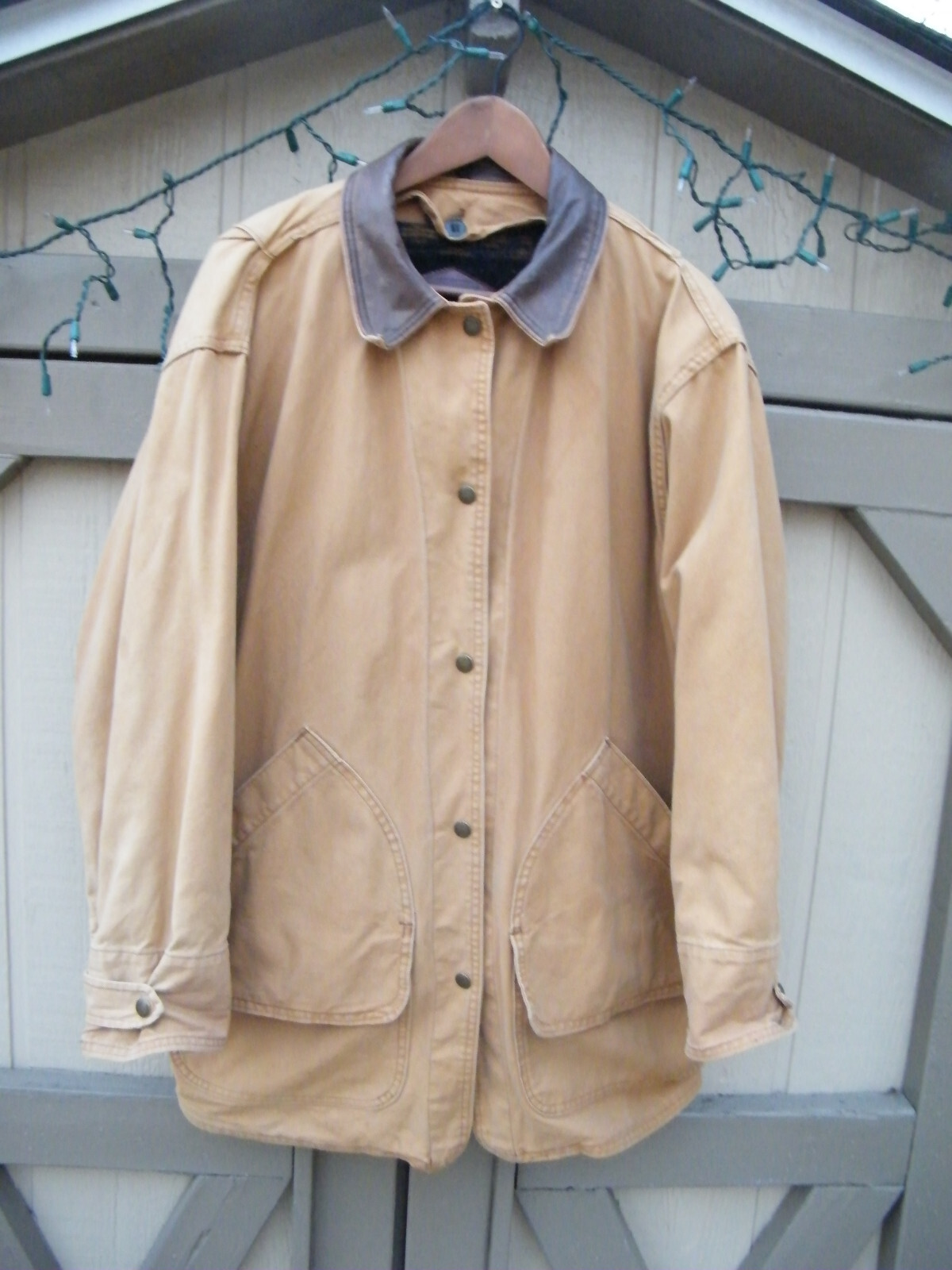 Vintage Woolrich Seasoned Saddle Barn Coat Jacket Liner 15179 Leather ...