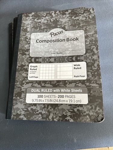 Pack Of 3 Pacon Dual Ruled Composition Books | eBay