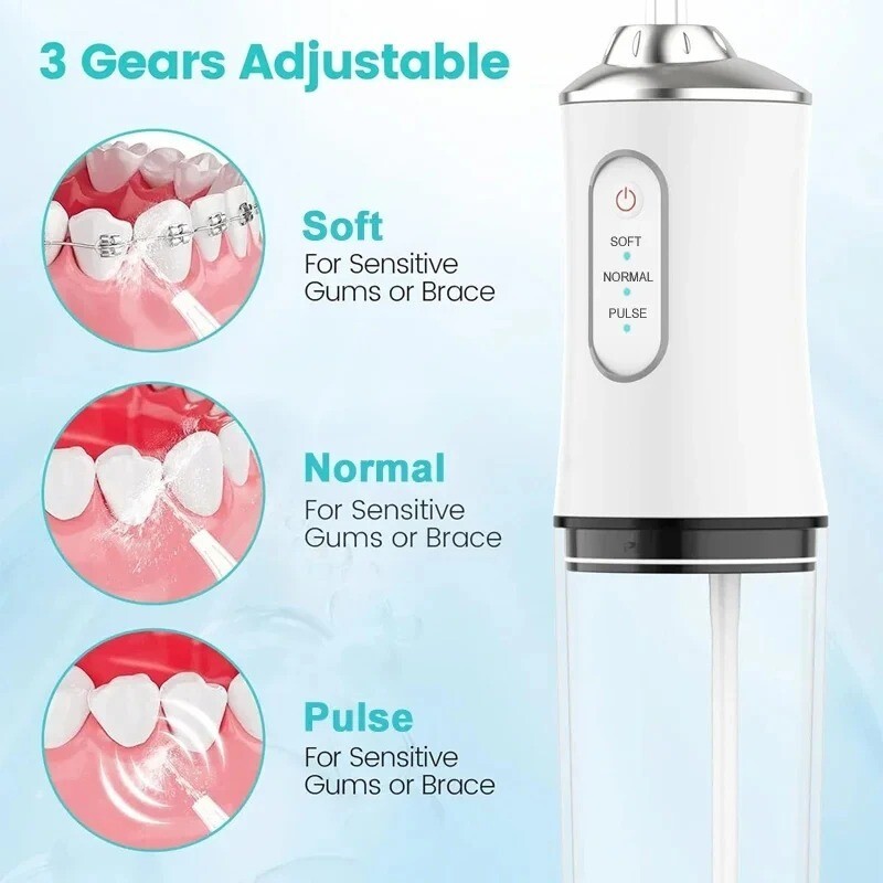 Electric Cordless Water Flosser Dental Oral Irrigator Travel Teeth ...