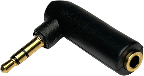 L Shape Right Angle 3.5Mm Male to Female Stereo Balanced Golden Adapter ...