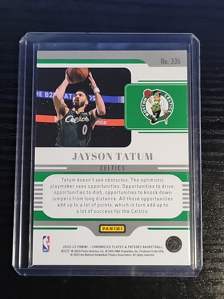 Jayson Tatum Purple /49 Celtics SSP 2022-23 Chronicles Plates and ...