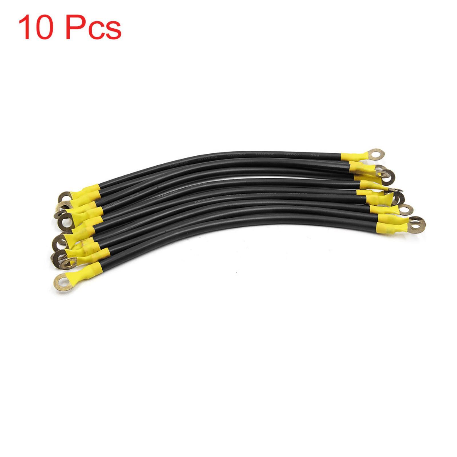 10pcs Black 24cm Length Battery Inverter Wire Power Transfer Cable for ...