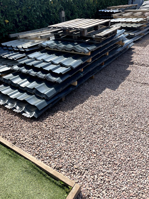 polyester coated anthracite grey tile effect roofing sheets £4.20 inc ...