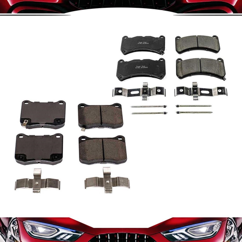 2x Power Stop Front Rear Disc Brake Pad and Hardware Kit Fits Lexus ...