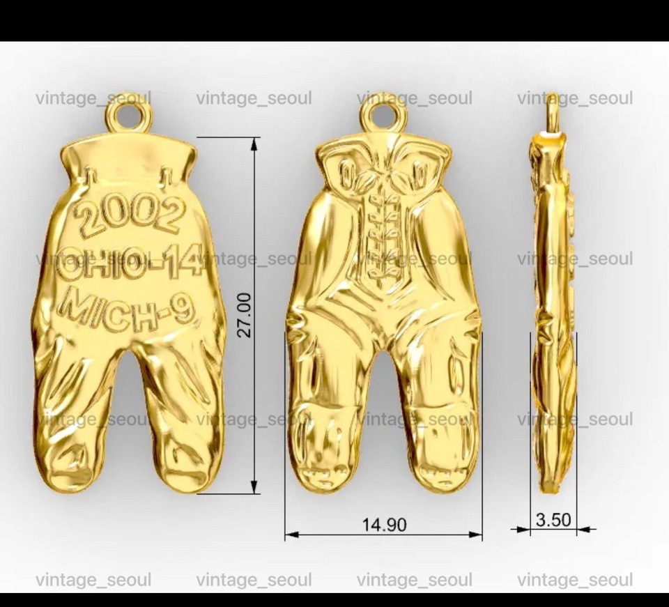 2002 Ohio State Football Gold Pants Charm TTUN - Collectors Edition ...