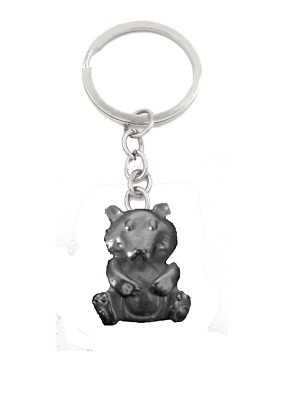 Cartoon Cute Bear 2.6x4.8cm ft133 English Pewter on a Split Ring ...