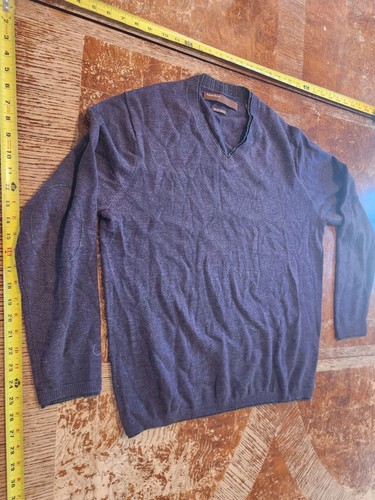Perry Ellis V-Neck Sweater Size Medium Purple Merino Blend #S70 | eBay