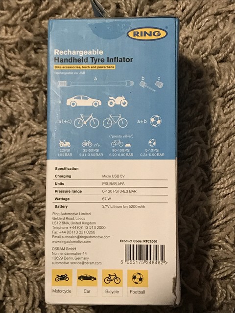 Ring Automotive RTC2000 Tyre Inflator for sale online | eBay