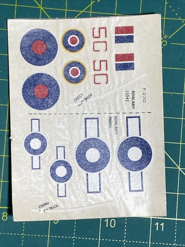 Airfix Revell Plastic Model Aircraft Decals Transfers Job Lot RAF ...