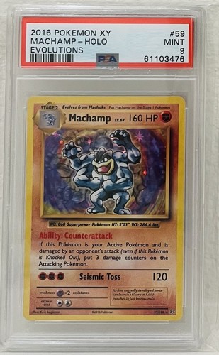 2016 Pokemon Machamp XY Evolutions #59 Holo PSA 9 Card MINT 🔥 | eBay