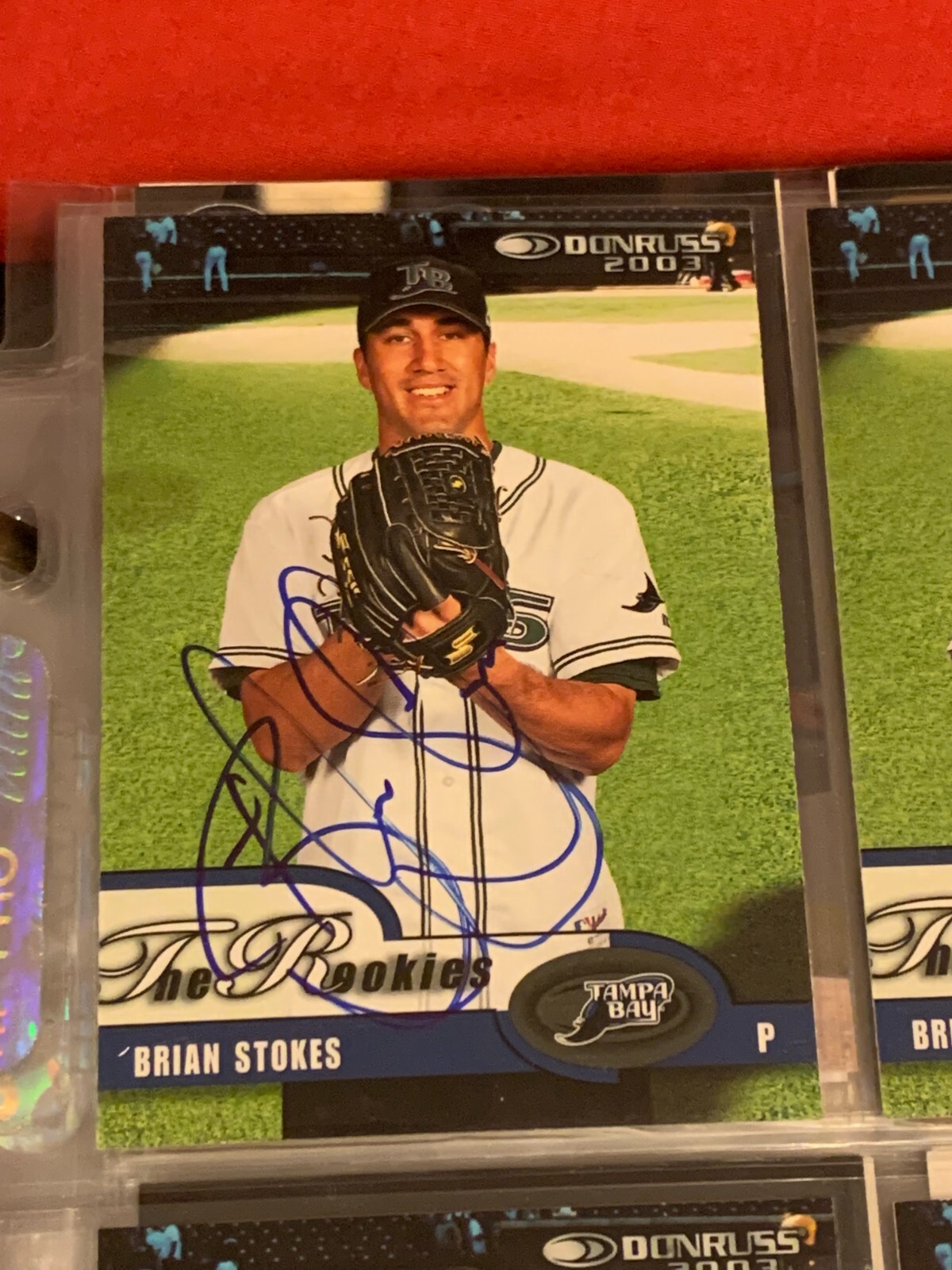 BRIAN STOKES AUTOGRAPHED SIGNED 2003 DONRUSS THE ROOKIES CARD DEVIL ...