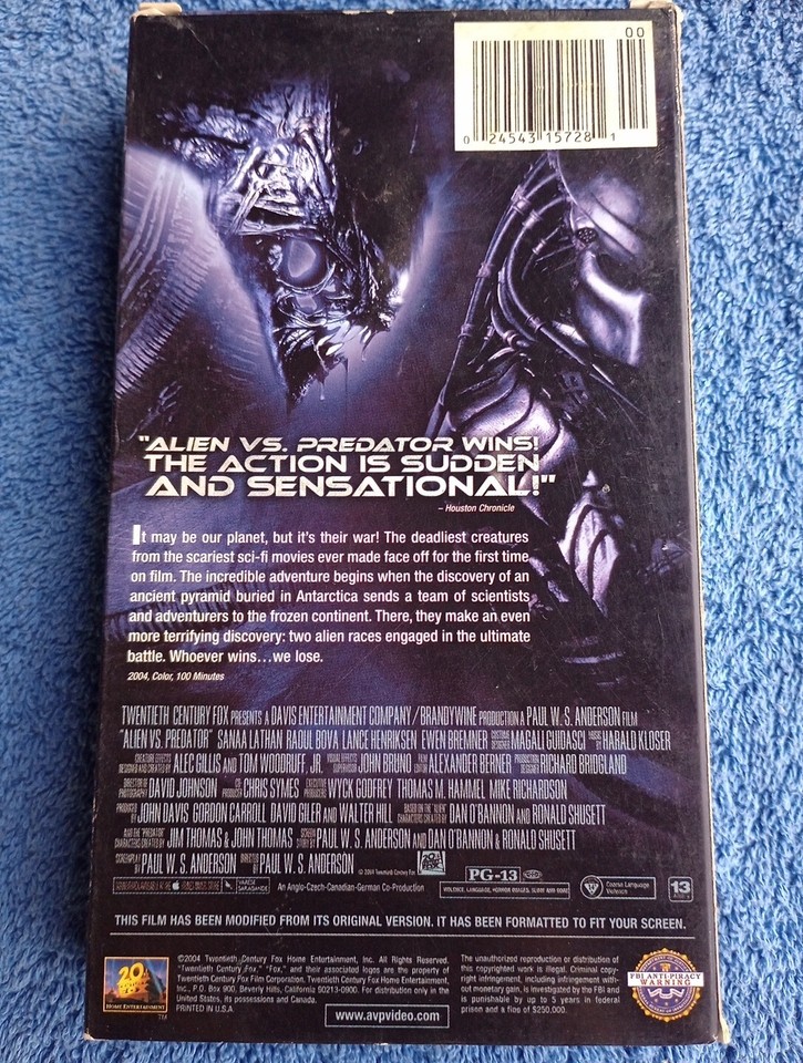 Alien vs. Predator (VHS, 2005) | eBay