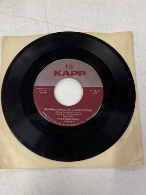 Jane Morgan & The Troubadors Fascination Kapp Vinyl Record 7" LP K-191X ...