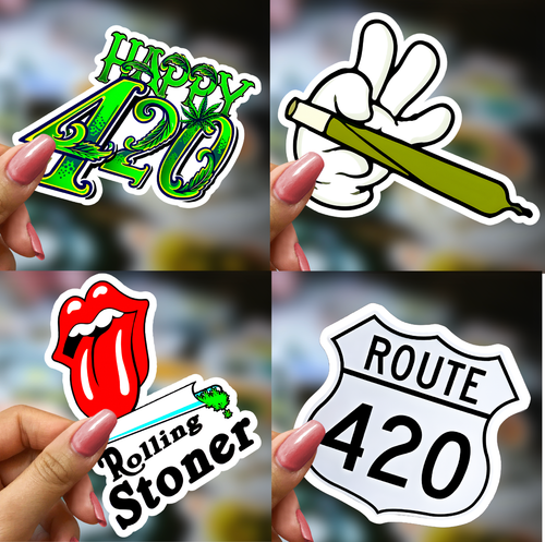 50 Weed Sticker Pack – Skater Graffiti Cannabis Decals for Laptop ...