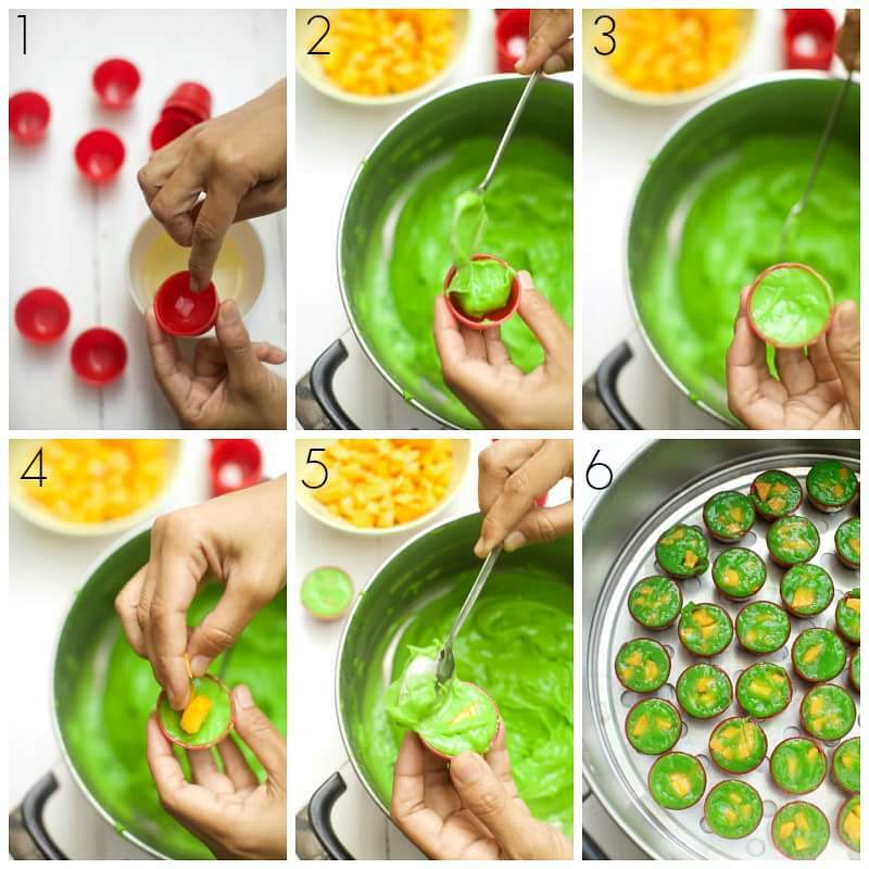 36 PCS Kutsinta Pichi Pichi Puto Cup Mold Style Red Plastic Color 5 cm ...