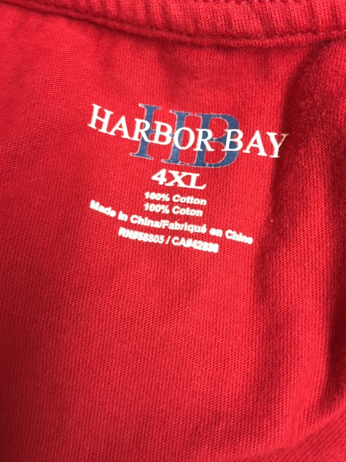MEN'S HARBOR BAY SHORT SLEEVE POCKET TEE SHIRT-SIZE: 4XL 111 | eBay