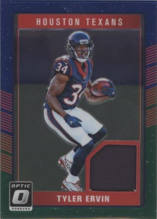 2016 Donruss Optic - Rookie Threads Tyler Ervin #DRT-TE Blue & Green ...