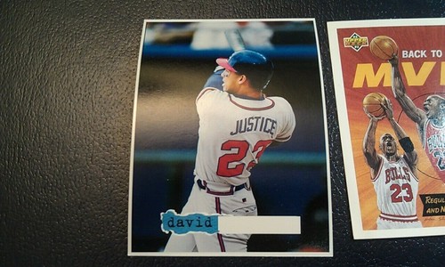 David Justice 1994 Topps Stadium Club ERROR White Border RARE WOW ...
