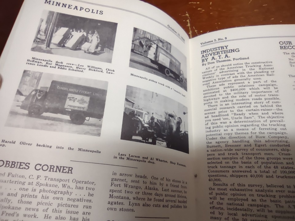 Consolidated Freightways Magazine Freighter Oct 1940 War Era CF Freight ...
