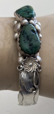 Vintage Navajo Rose Castillo Turquoise Sterling Silver Bracelet 6.5” | eBay