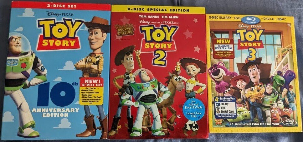 Toy Story 1-2-3 Dvds Used & Still Sealed (all 3 -2 Disc sets) | eBay